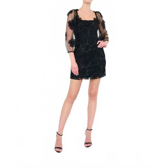 Flora Bea Nyc | Dresses | New Flora Bea Yani Mini Dress In Black Floral ...
